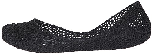 Melissa Women's Campana Papel Vii Ballet Flat, Black Glitter, 5 M US