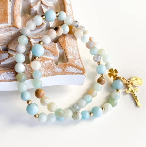 Chews Life Gianna Stretch & Wrap Rosary Bracelet - Medium