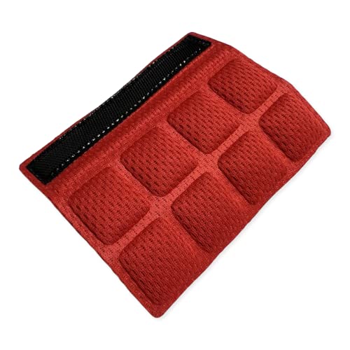 Cycling Helmet Padding Kit (2-Pack), Universal Replacement Bicycle Foam Pads Padding Cushions Set for Outdoor Sports Bike Helmets, Red