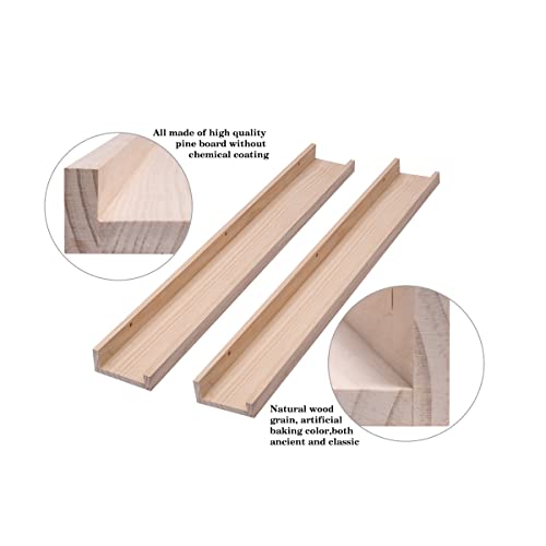 FISHFRUIT 36-in Floating Shelf, Wall-Mounted Wall Shelf, Picture Ledge, 3-Piece of The Same Size for Home Decoration, Bedrooms, Office, Living Room