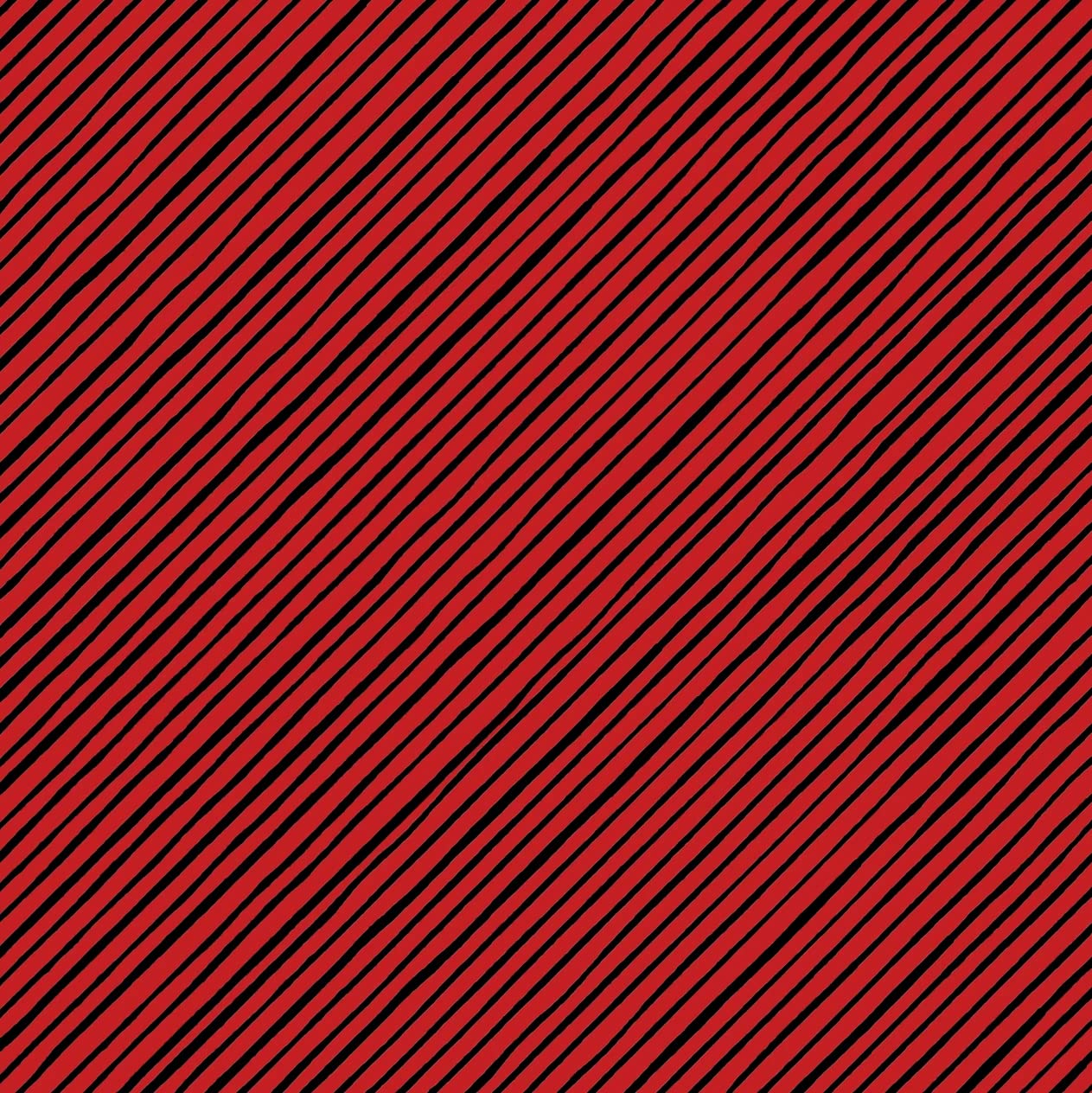 Loralie Designs Quirky Bias Stripe Red/Black Fabric by The Yard for Quilting
