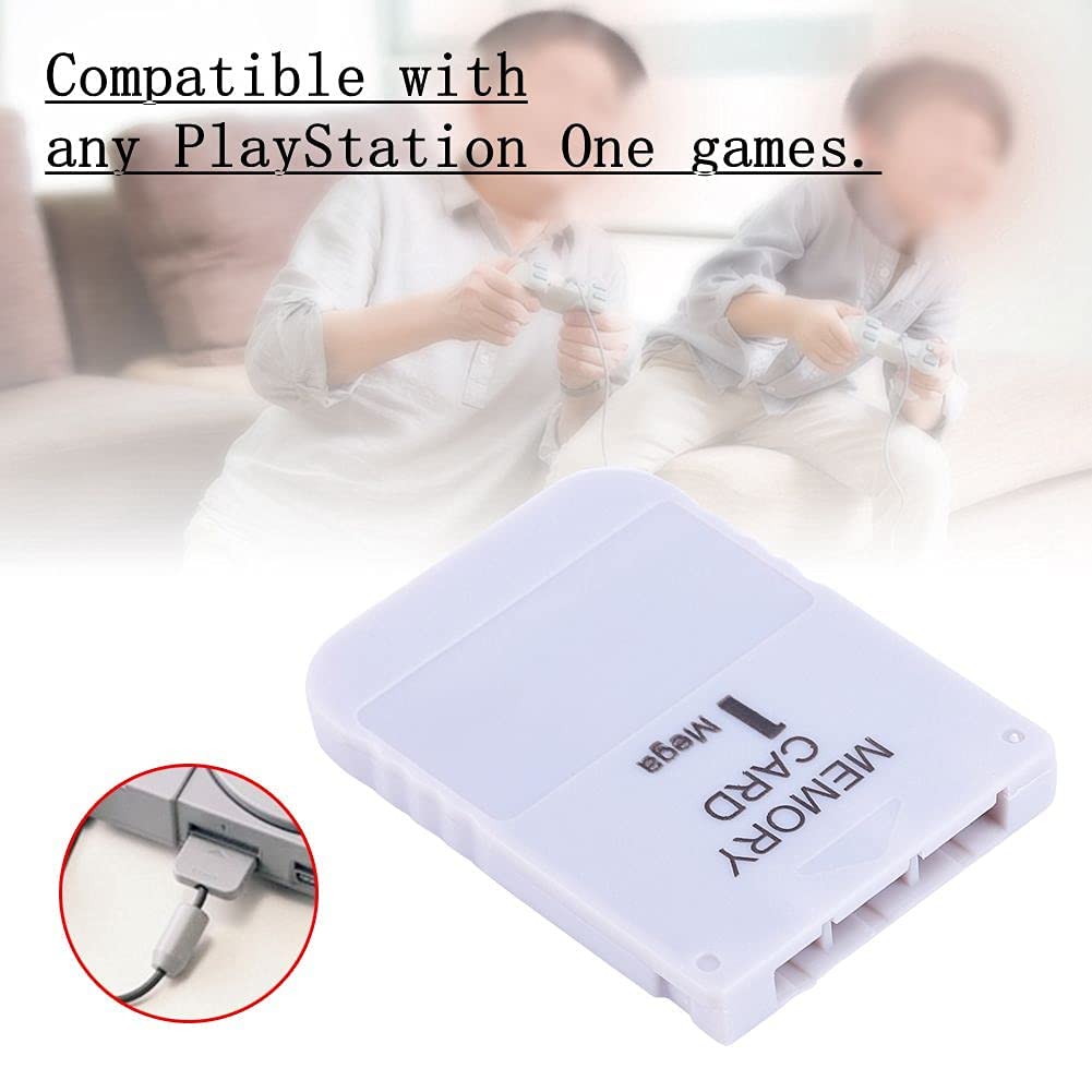 Memory Card Portable 1MB Memory Card Stick for Sony PS1 Compatible with Any One Games White [video game] [video game]