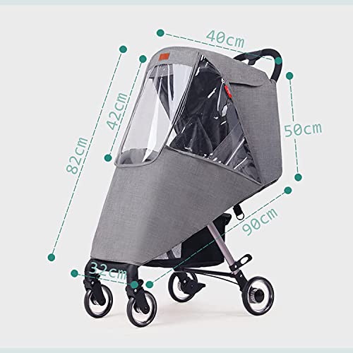 Stroller Rain Cover Universal Pram Buggy Rain Shield Waterproof Stroller Weather Shield Baby Pushchair Cover with Canopy Window