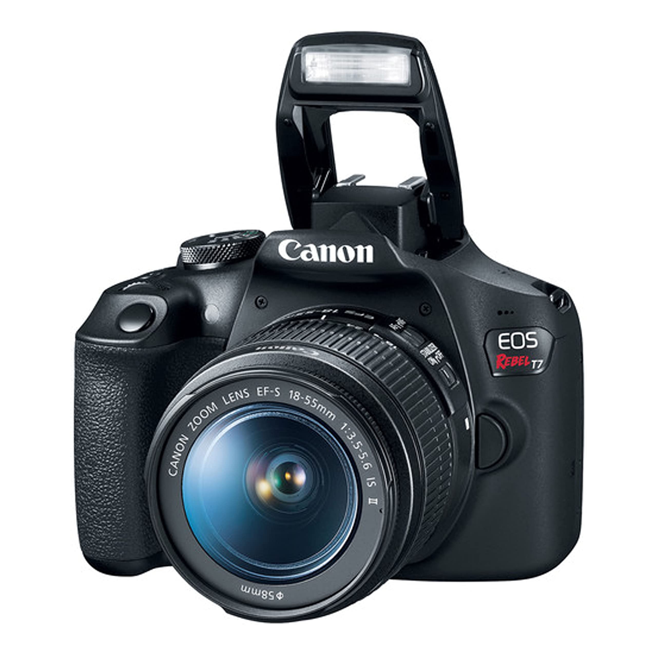 Canon EOS Rebel T7 DSLR Camera w/EF-S 18-55mm f/3.5-5.6 is II Lens + 2X 64GB Memory + Case + Filters + Tripod + More (35pc Bundle)