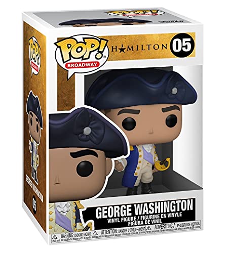 POP Broadway: Hamilton - George Washington Funko Pop! Vinyl Figure (Bundled with Compatible Pop Box Protector Case), Multicolor, 3.75 inches