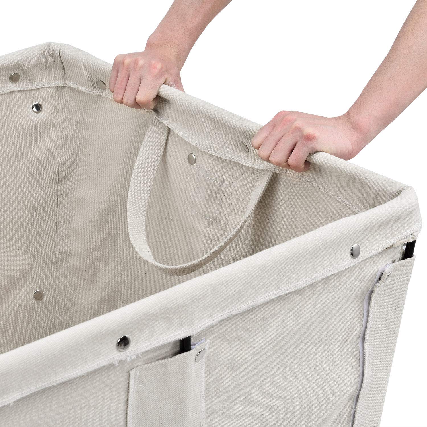 Global Industrial 8 Bushel, Canvas Basket Bulk Truck, Unassembled, 34" L x 22" W x 30-1/2"H