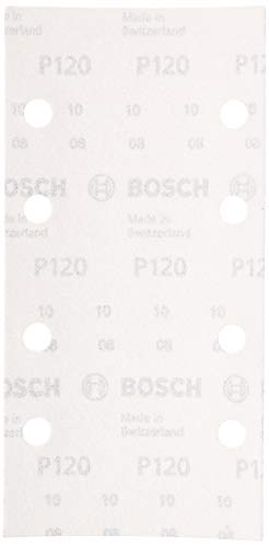 Bosch 2609256A83 10-Piece Sanding Sheet Set for Orbital Sanders 93 x 185, 120