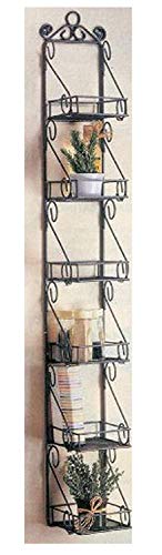 VERSATILE SCROLL DESIGN STEEL 6 TIER WALL RACK