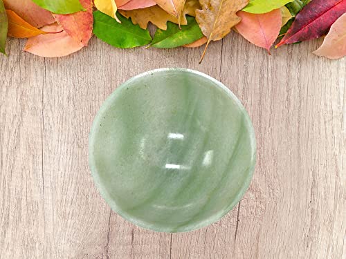 Green Aventurine Crystal Bowl - 2" Gem Stone Bowl for Altar Offering Bowl
