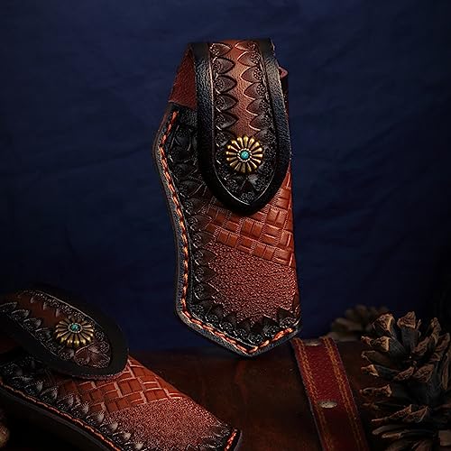 Fashion Leathers Covers Folding Pouches Leathers Sheath Tool Small Folding Sheath For Pocket