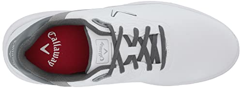 Callaway Men's Solana TRX v2 Golf Shoe, White/Grey, 12