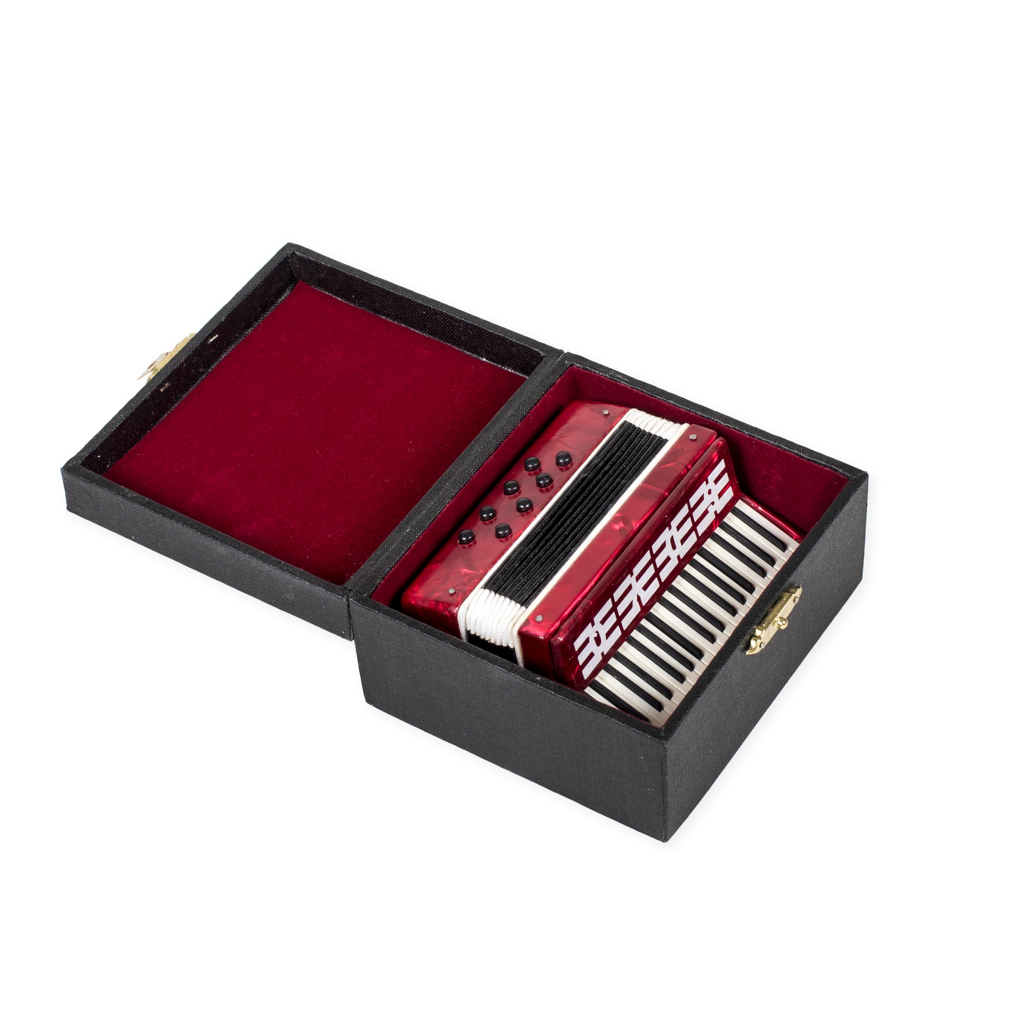 Broadway Gift Accordion Miniature Replica Burgundy 3 x 3.5 Resin Stone Tabletop Figurine