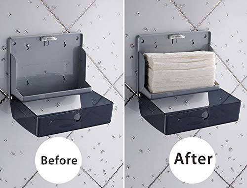 Black Paper Towel Dispenser Wall Mount, C Fold Paper Towel Dispenser, Multifold Trifold Paper Towel Dispenser Commercial and Home Use, Bathroom Tissue Holder,by Cq acrylic