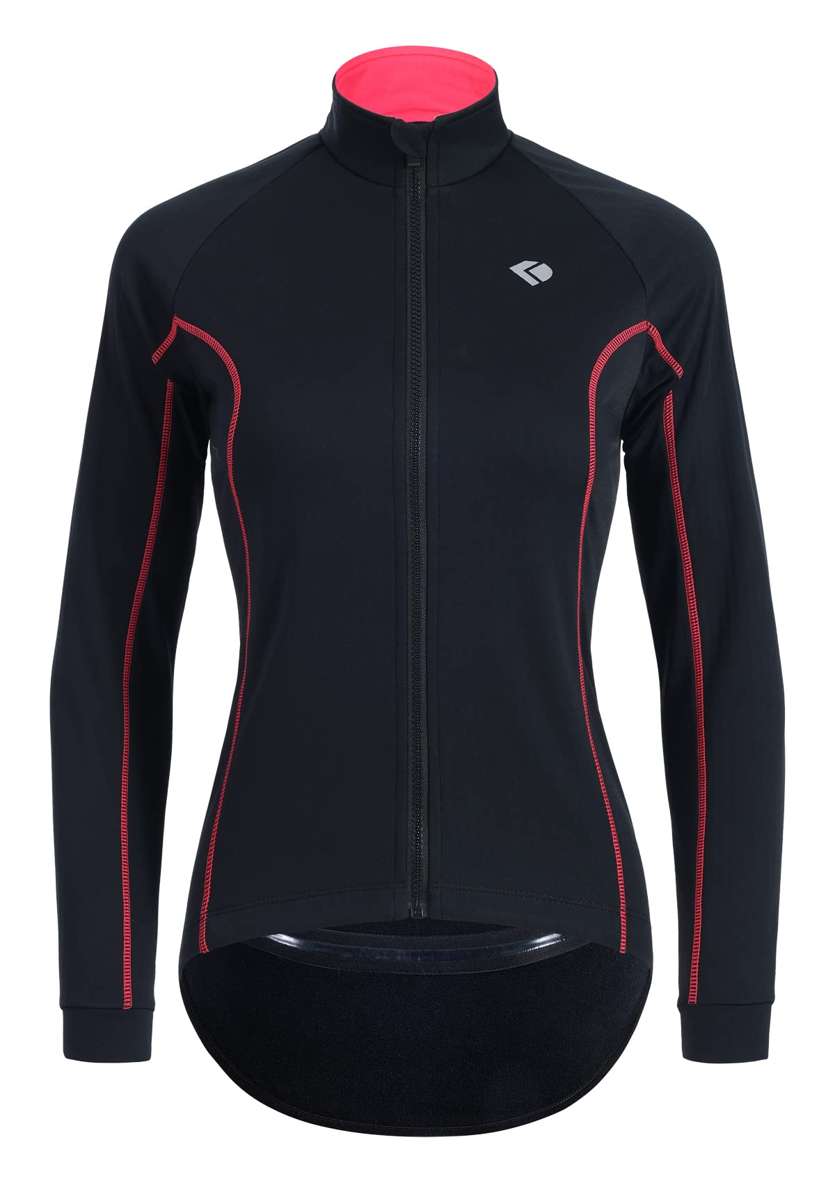 DIFOS Women Running Jackets Windproof Cycling Jacket Fleece Thermal Soft shell Windbreaker Bike Coat,M,Black