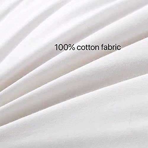 ROSE FEATHER Goose Down Feather Bed Mattress Topper,Down Matress Topper Cover with Straps, Breathable Soft Fluffy Baffled Pillowtop Mattress Pad Feather Topper Queen-All Season,Size:60x80inchs