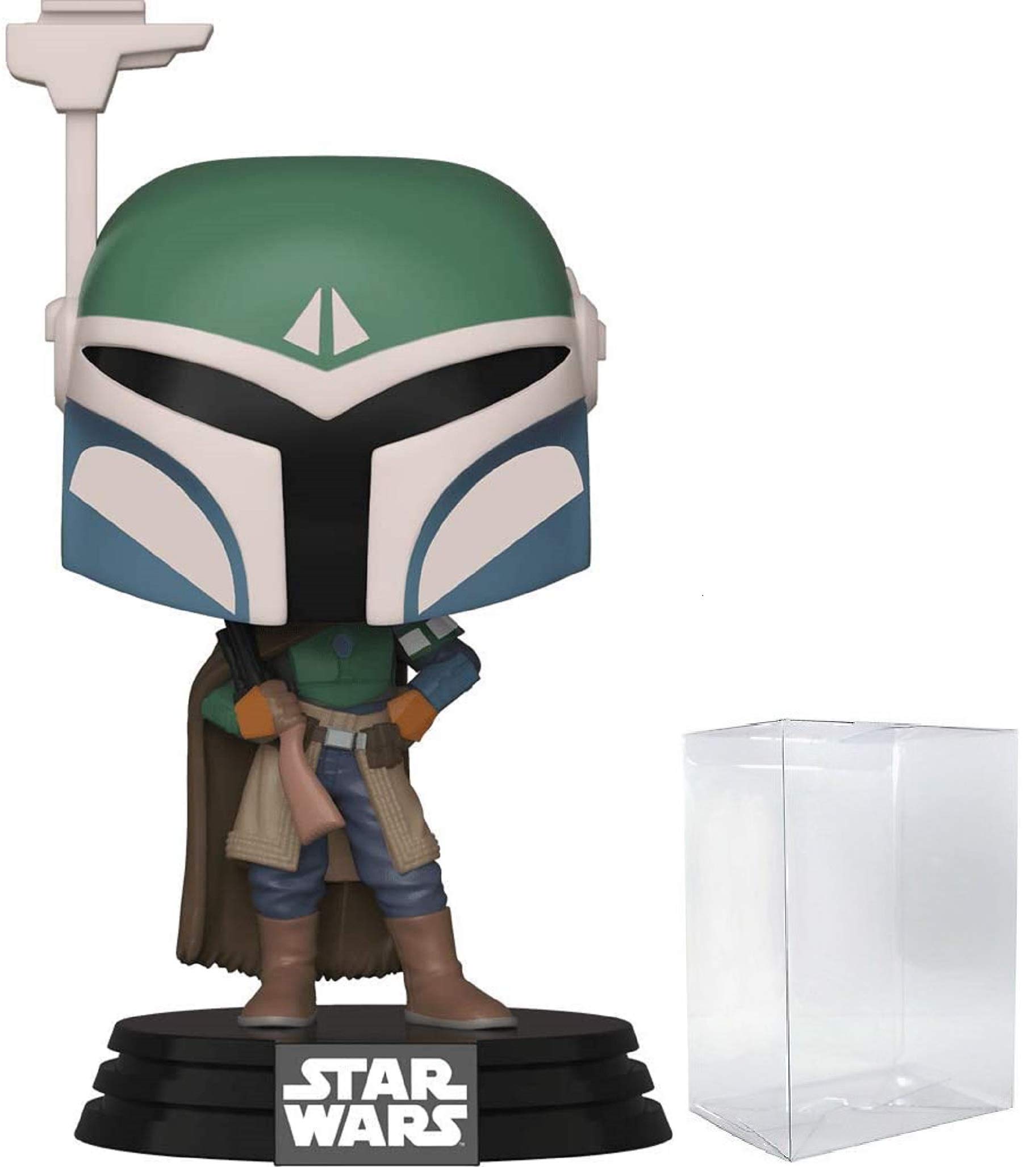 POP Star Wars: The Mandalorian - Covert Mandalorian Funko Pop Vinyl Figure (Bundled with Compatible Pop Box Protector Case), Multicolored, 3.75 inches