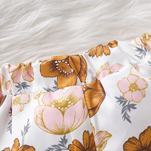 Little Girls Clothes Size 7-8 Toddler Boys Girls Long Sleeve Prints Pullover Tops Flowers Blanket (Brown, 12-18 Years)