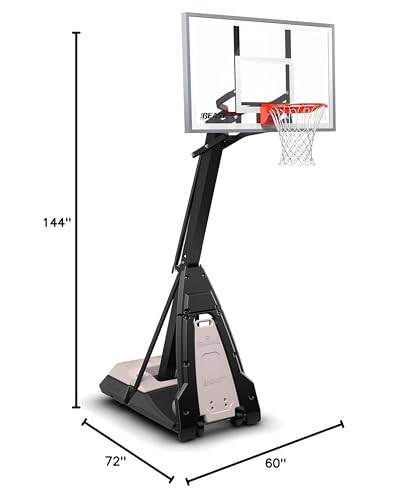 Spalding The Beast® 60" Tempered Glass Portable Basketball Hoop
