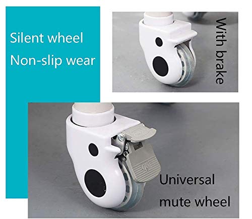 for Storage Organizer,Shelving Unit on Wheels,Hospital Equipment Trolley with Drawer/White/54 * 37 * 98Cm, PIBM, White, 54 * 37 * 98Cm