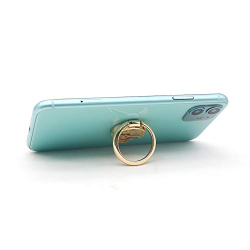 Mechanical Phone Ring Holder,Phone Holder Grip Ring Stand,Adjustable Kickstand,Finger Ring Stand 360°Rotation Metal Phone Ring Grip Kickstand Compatible with All Smartphone (Gold)