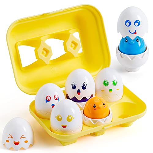 SYHLN Learning Toys for 1 2 3 Year Old Girl Boy Gifts,Educational Montessori Color Shape Sorter Toys for Toddlers 1-3 Year Old,Matching Eggs Baby Toys 12-18 Months,One First Birthday Gifts Age 1-2