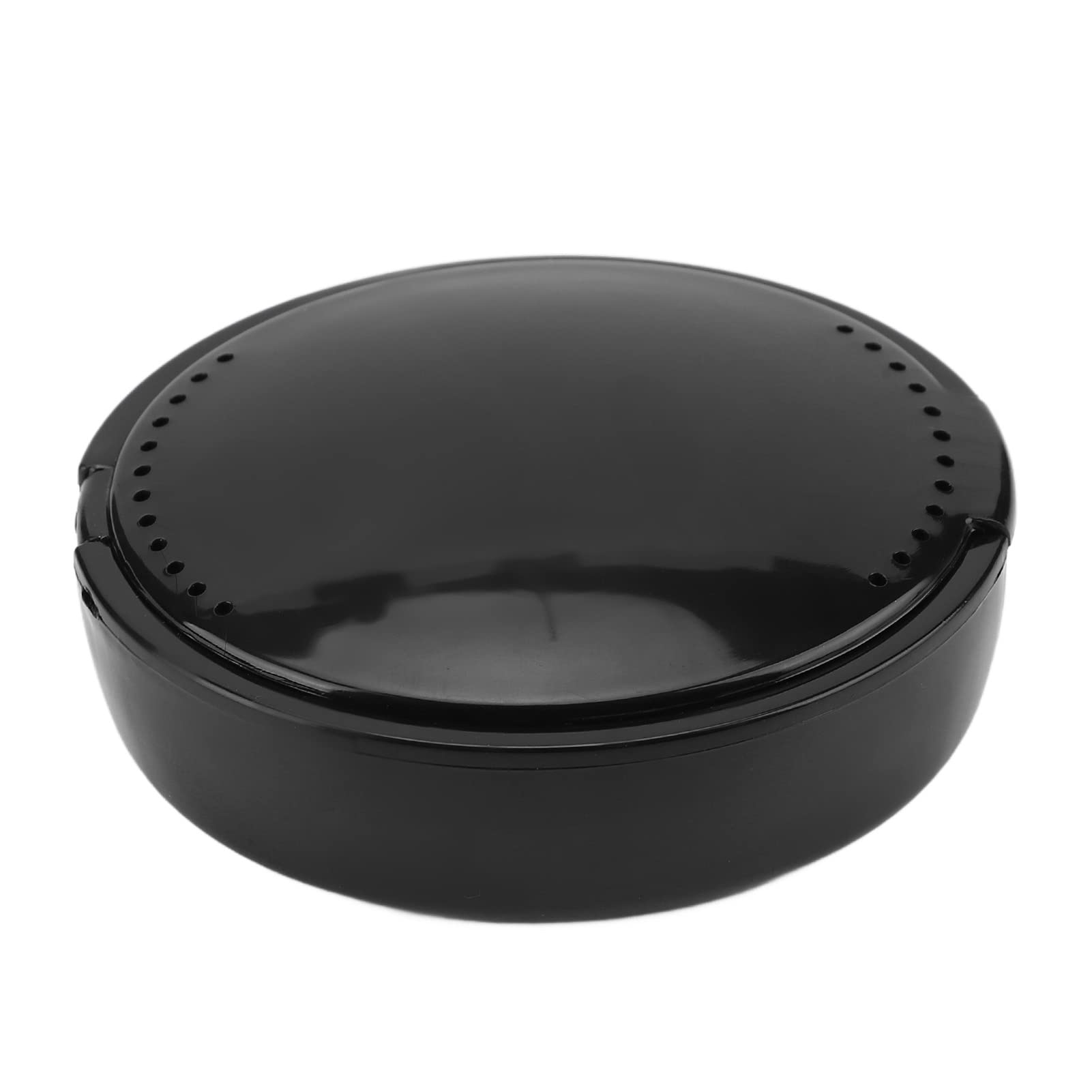 Denture Case, Durable PP Denture Container, Wide Application for Seniors (Black)