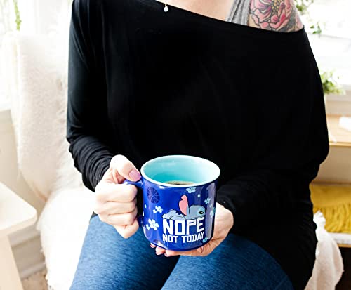 Disney Lilo & Stitch Nope Not Today Ceramic Camper Mug | Holds 20 Ounces