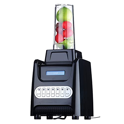 Ovente Kitchen Countertop Blender with Dispenser Stainless Steel Blade & 1.5L BPA-Free Portable Easy Clean Jar, 1000 Watt Base Powered Electric Mixer for Smoothie Protein Shakes, Black BLH1000B
