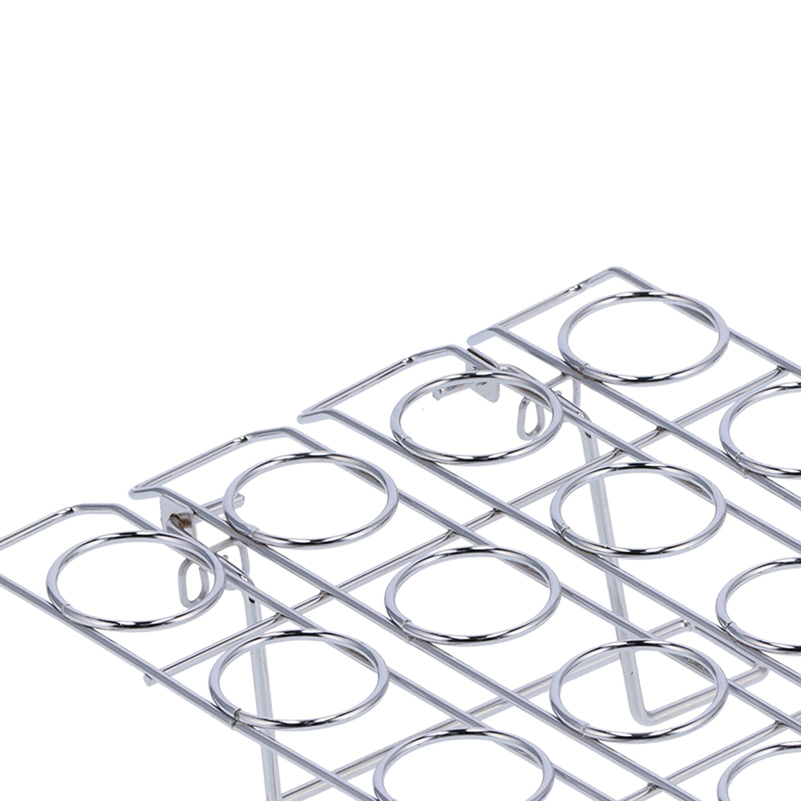 Cupcake Cone Baking Rack, Ice Cream Cone Baking Rack 16 Cavity Stainless Steel Ice Cream Cone Holder Stand Metal Waffle Cones Holder Foldable Cake Decorating Pastry Tray for Baking, Cooling, Display