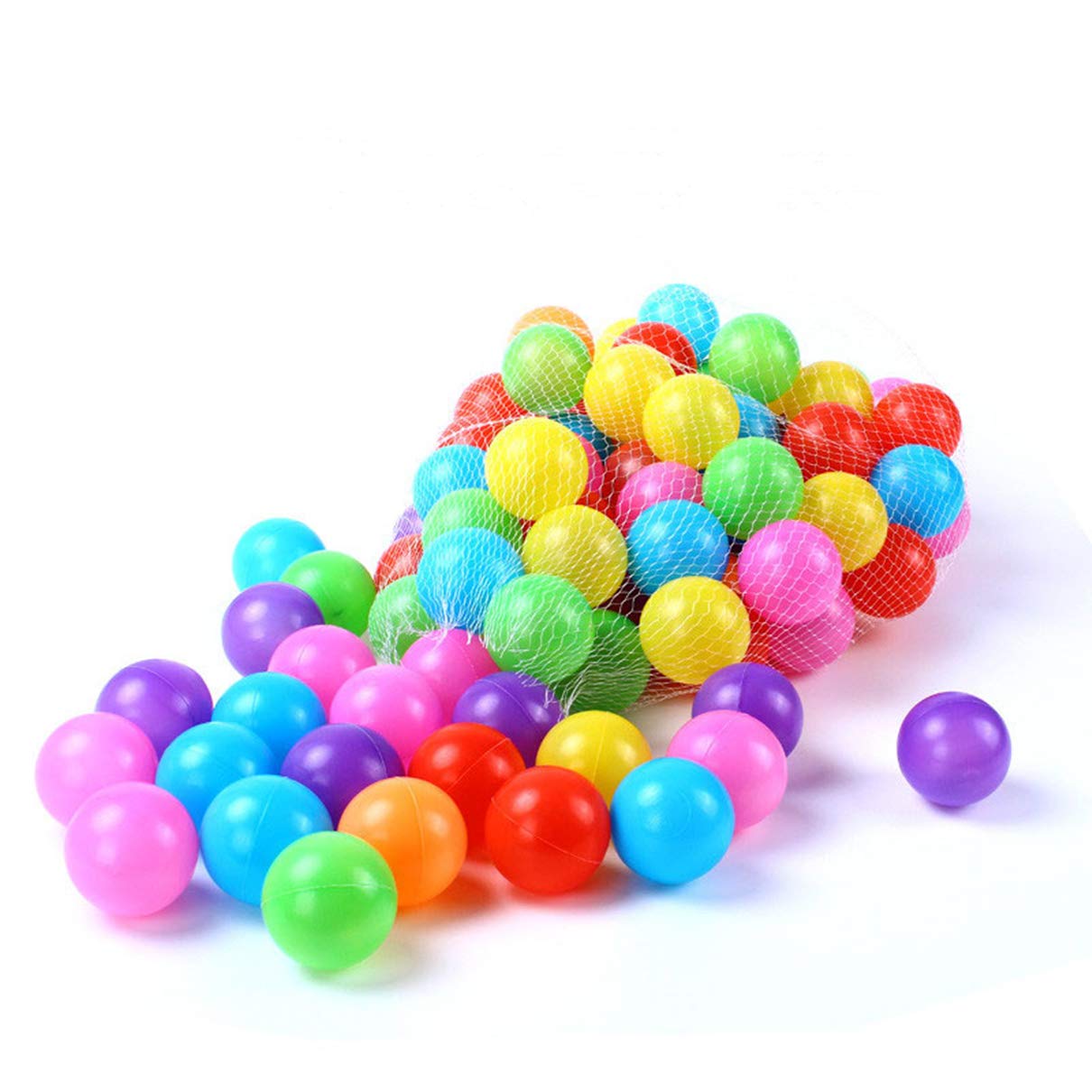 Weikap 50PCS Eco-Friendly Colorful Ball Soft Plastic Ocean Ball Funny Baby Kid Swim Pit Toy Water Pool Ocean Wave Ball(5.5CM)