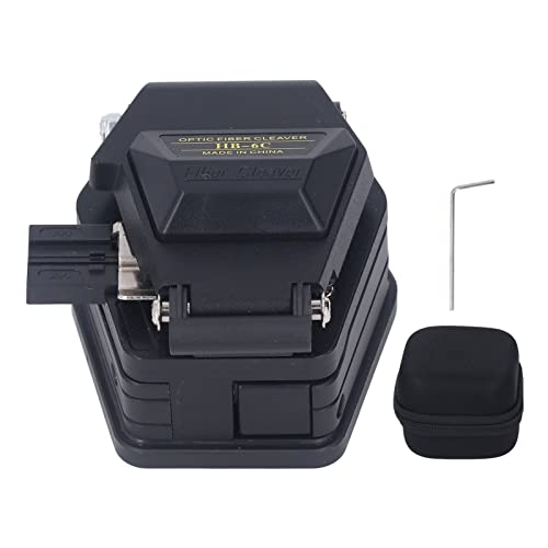 Fiber Cleaver Tool for HB 6C, HB 6C Fiber Optic Tool, Highly Accurate Cutting Angle, with Scale, Stainless Steel Slide Rail, Applicable to 125μm Bare Fiber, D0.25mm and D0.9mm