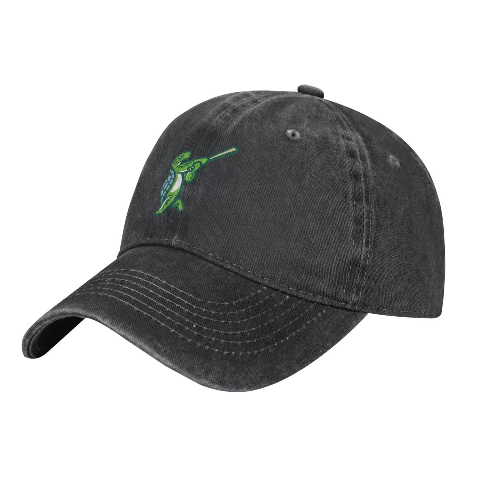 Daytona Tortugas Classic Cowboy Hat Washed Baseball-Cap Twill Adjustable Dad-Hat Black