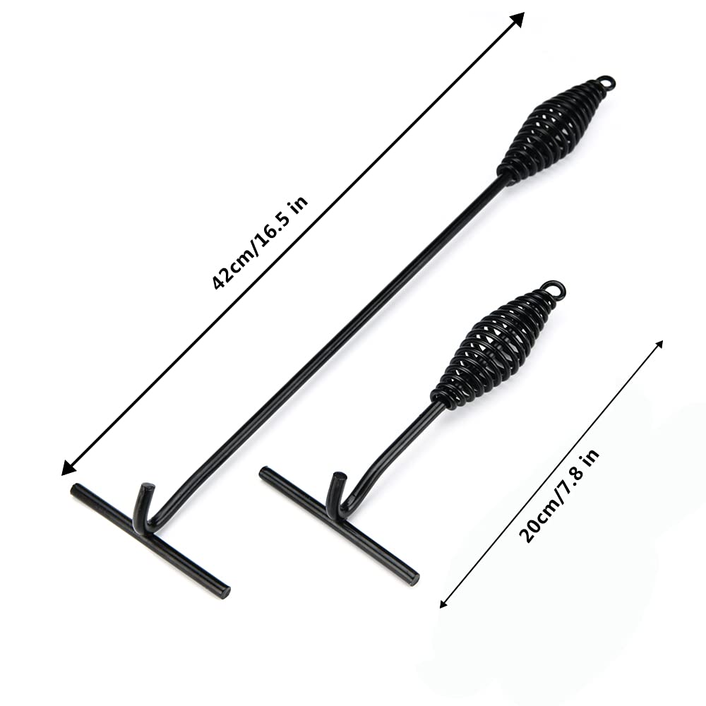 Camp Dutch Oven Lid Lifter with Spiral Bail Handle,7.8 inch,Black Finish