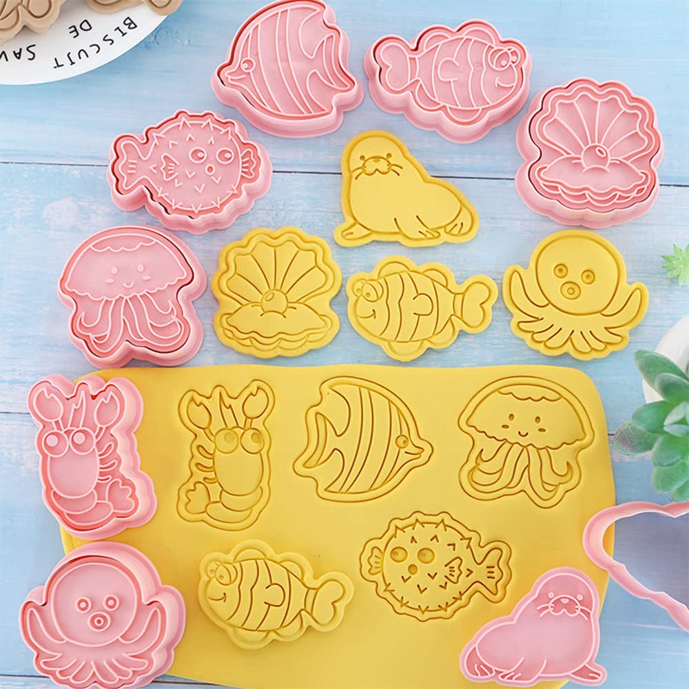 Cookies Cutters set,8PCS Ocean Sea Animal Cookies Cutters,DIY biscuits tools for Baking,Christmas cookie cutters