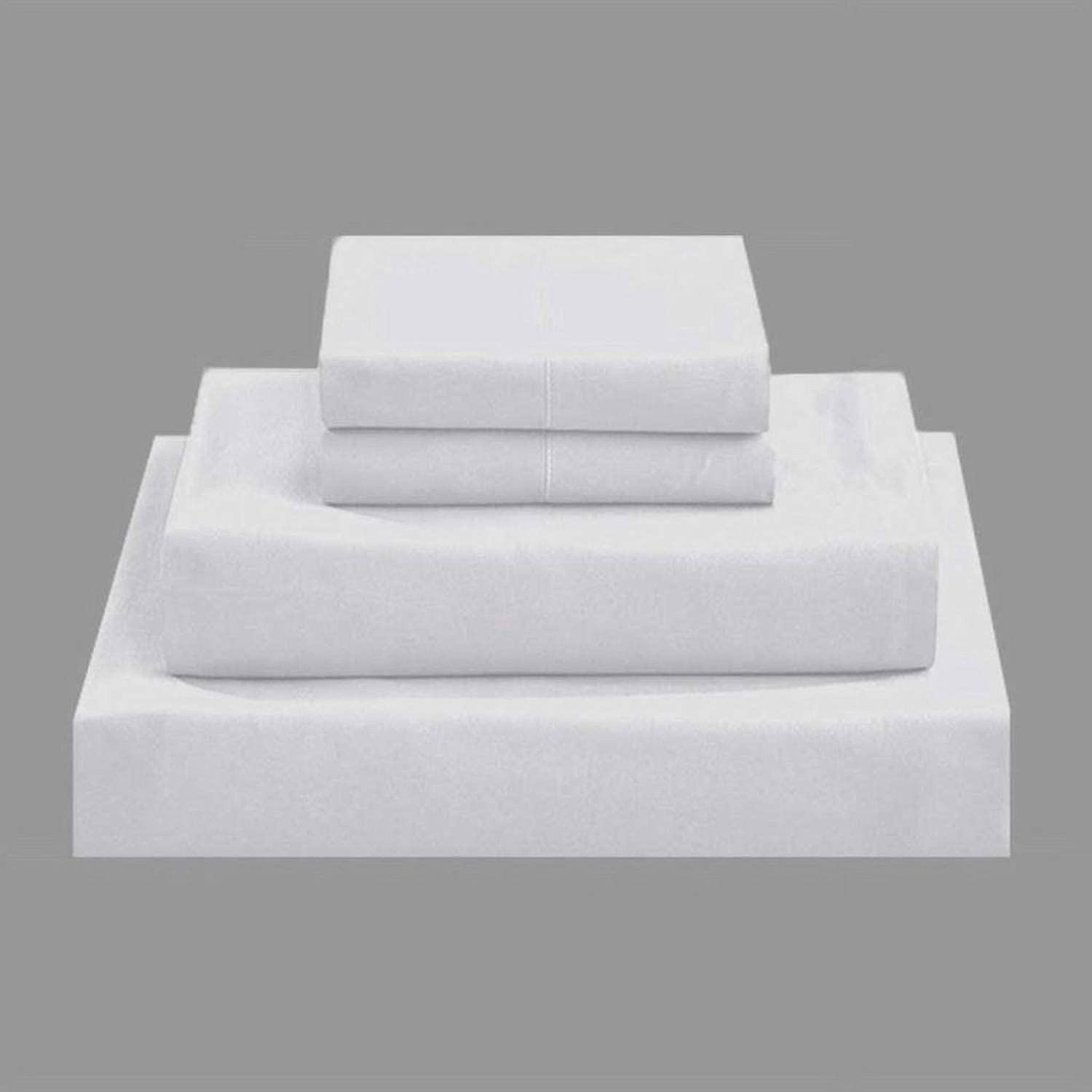 C'est stunnie 4 Piece Sheet Set, King Size Sheets, White, Cool & Breathable 1800 Bed Sheets, Extra Soft Bed Sheets with 14" Deep Pockets, Shrinkage Resistant & Easily Fits