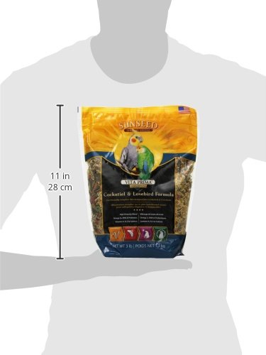 Sunseed 49030 Vita Prima Sunscription Cockatiel And Lovebird Food - High-Variety Formula, 3 LBS