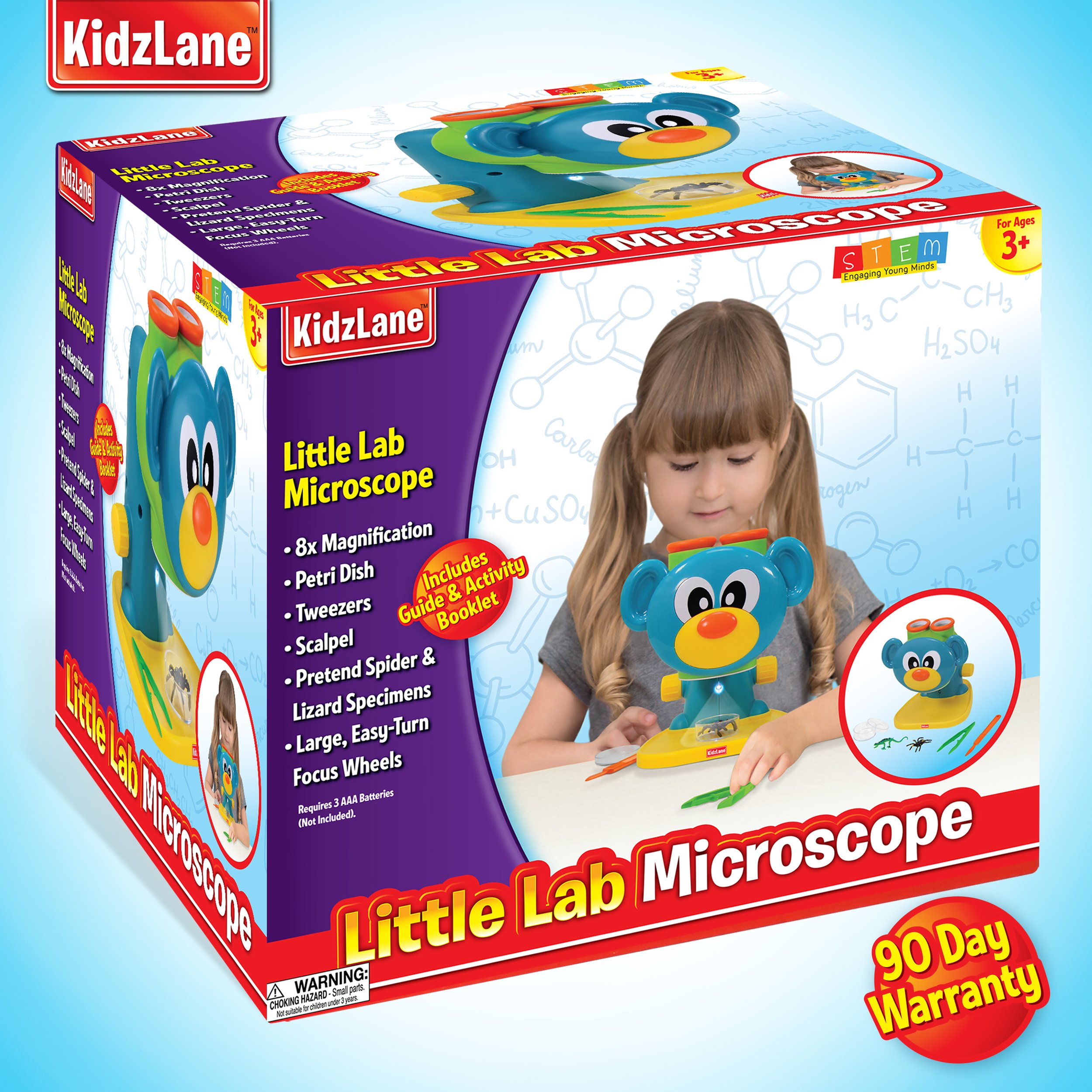 Microscope Kit for Kids | Children’s Wooden Science Kit Microscope with 2 Viewing Lenses and 10 Picture Slides | Educational STEM Toys for Toddlers and Kids Ages 3+ (B07DQR2483)