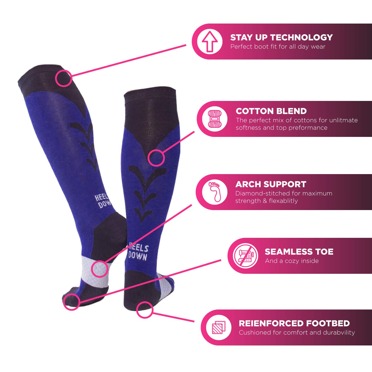 C4 Technical Riding Socks Purple