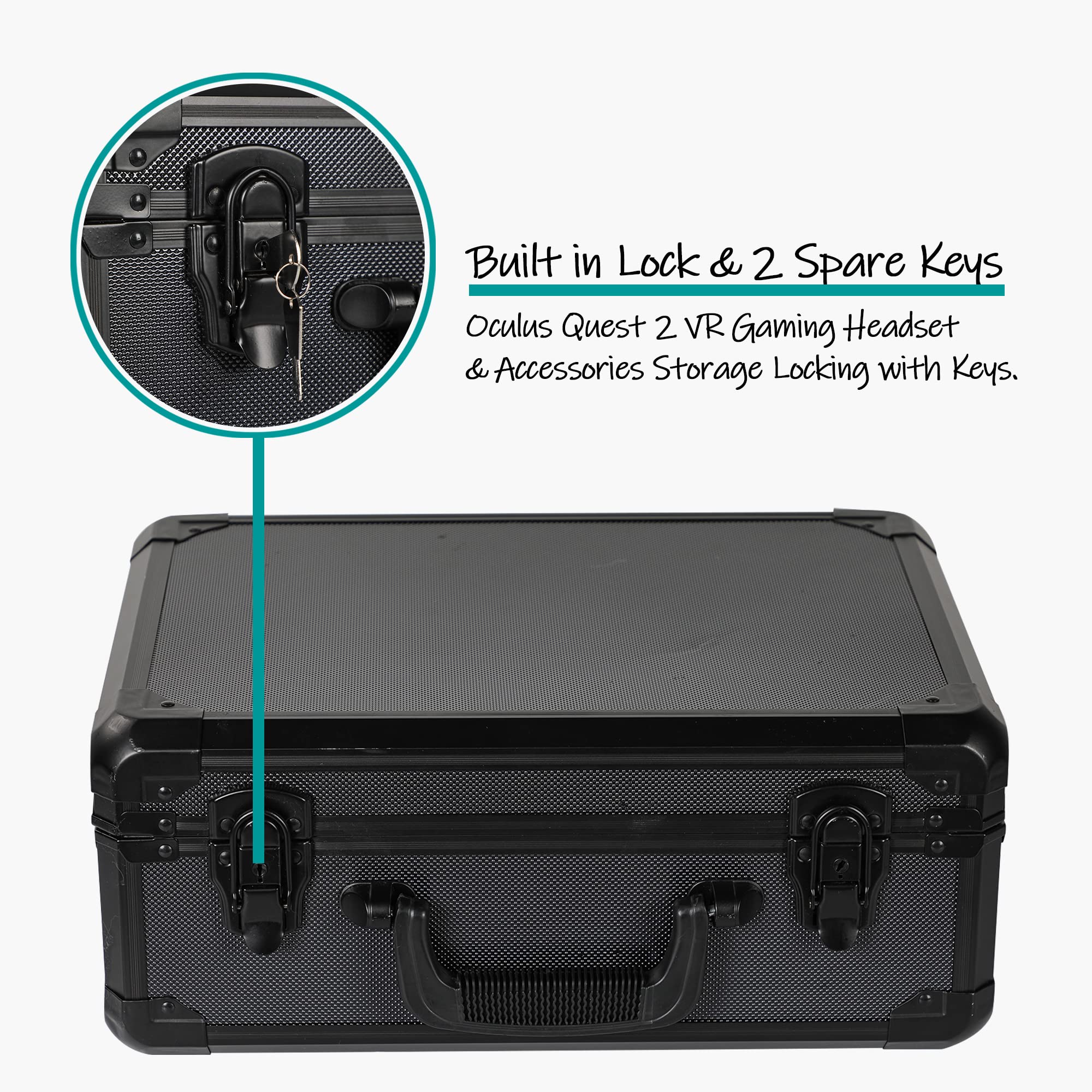 D DACCKIT Hard Case for Oculus Quest 2 - Carrying Case Compatible with Oculus Quest 2 VR Gaming Headset & Accessories, Also fits Elite Strap