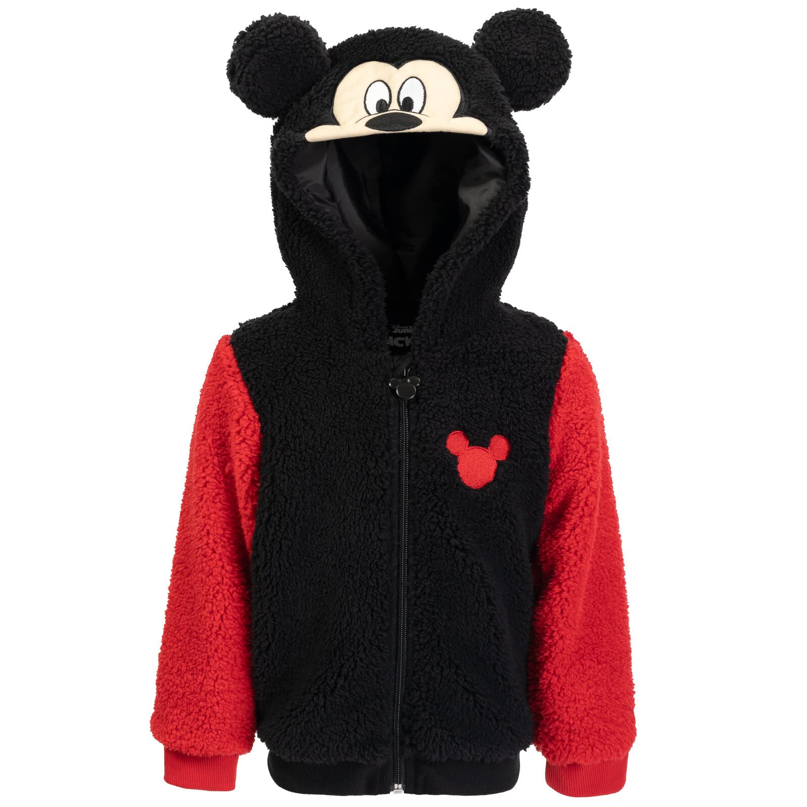 Disney Mickey Mouse Infant Baby Boys Cozy Sherpa Zip Up Cosplay Hoodie 18 Months