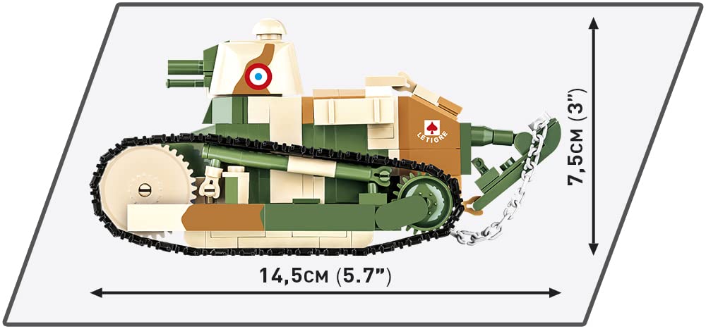 COBI Historical Collection Great War Renault FT Musée des Blindés Saumur Light Tank