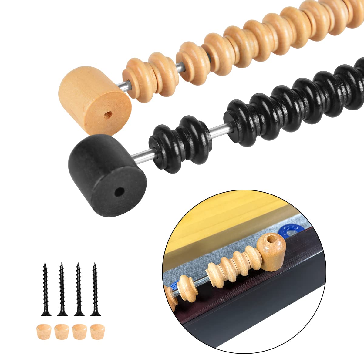 TORPSPORTS Shuffleboard Score Keeper,Classic Wooden Bead Score System (Wooden)