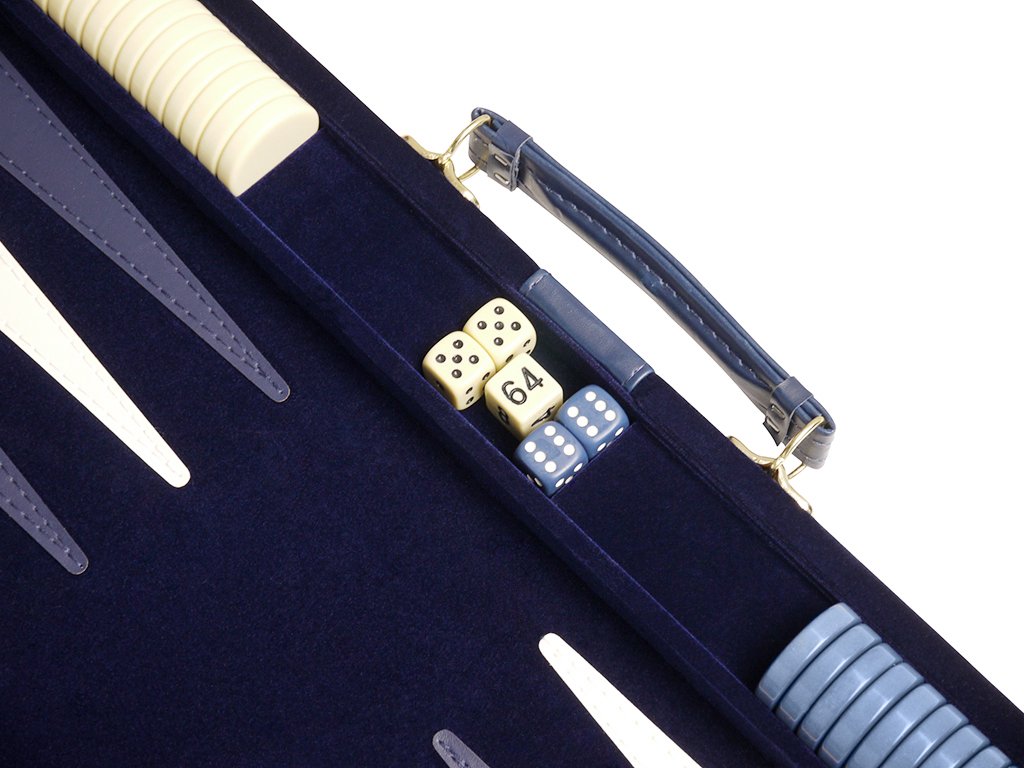 Middleton Games 15-inch Deluxe Backgammon Set - Blue