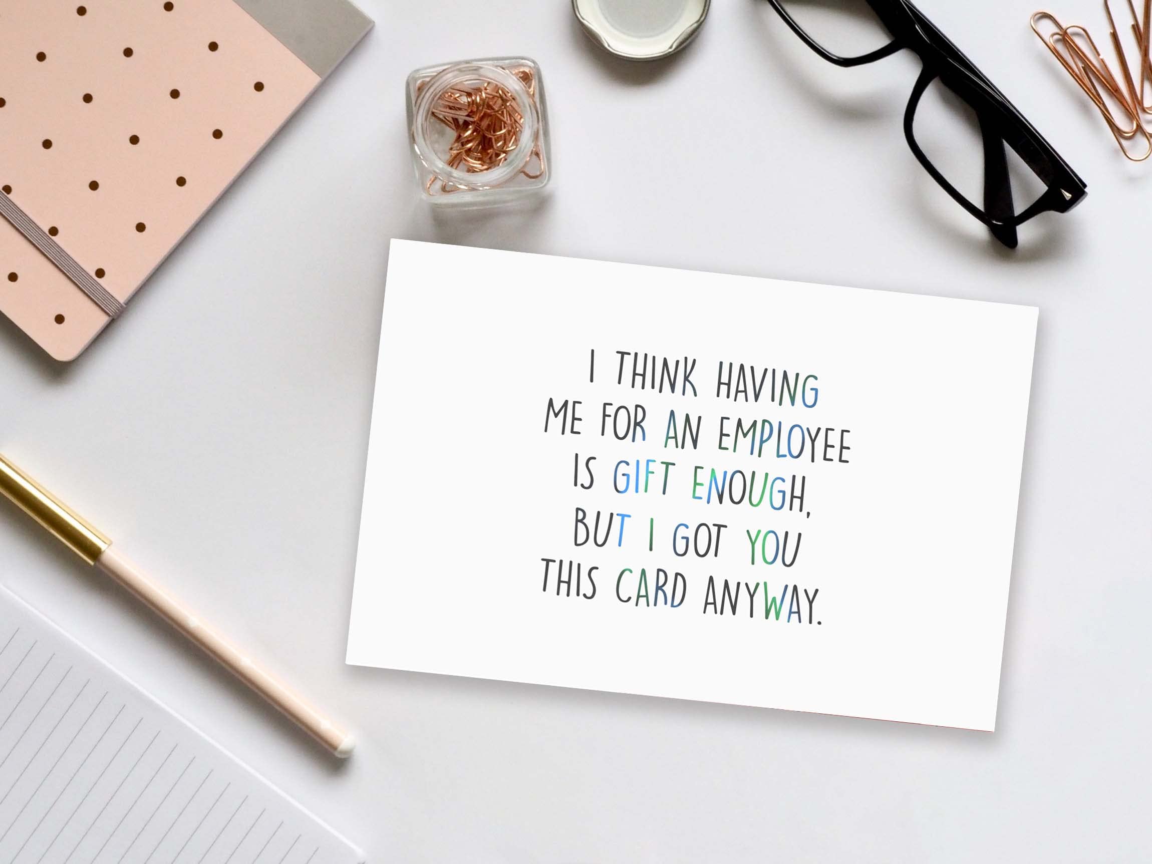 Longkado Funny Boss Birthday Card, Humor Joking Boss’s Day Card for Your Leader, Having Me for Your Employee