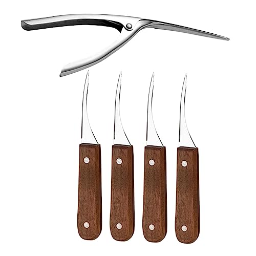 Lobster Crackers 1 Set Stainless Steel Shrimp Opener Tools for Fish Scale Remover Oyster Crackers Oyster Opener Shrimp Peeler Tool Shrimp Deveiners Shrimp Cleaning Supplies Chunk
