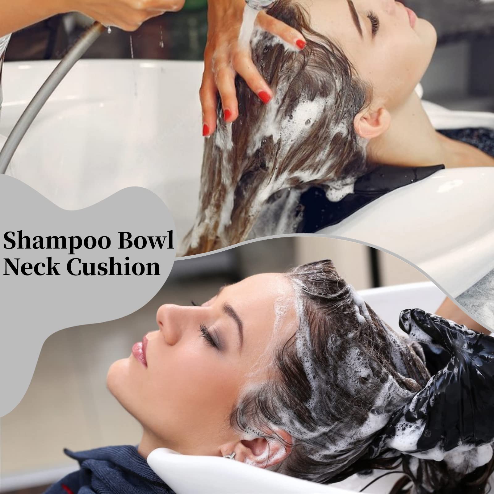 COSYOO Professional Shampoo Bowl Neck Rest 9.4 Cushioned Neck Rest Shampoo Bowl Soft Rubber Neck Rest for Shampoo Bowl Spa Neck Rest-Anti Slip & Durable for Salon Neck Support Pillow