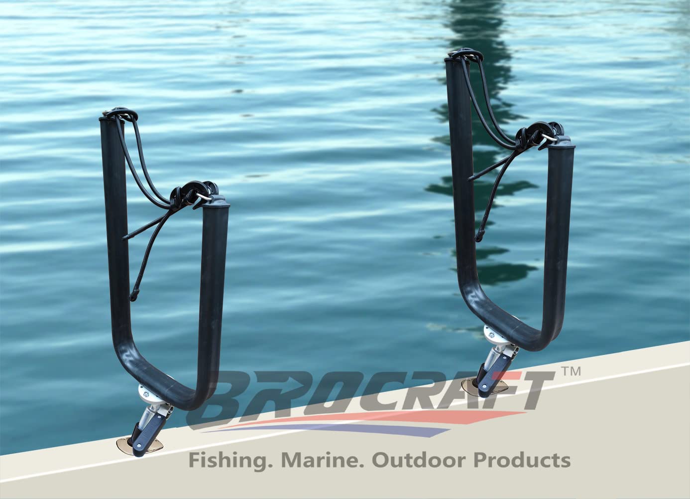 Brocraft Twin Paddle Board Rack for Boat/Twin Sup Board Rack for Boat/Paddle Board Rack for Boat Rod Holder (Set of 2)