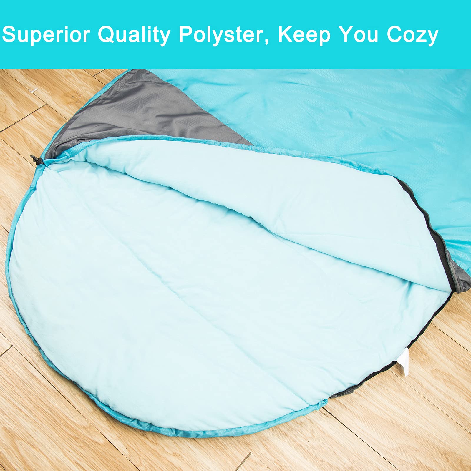 Camping Sleeping Bag, MOREVEE Sleeping Bags for Adults & Kids 3 Seasons Warm & Cool Weather - Waterproof, Lightweight Backpacking Sleeping Bag for Outdoor,Hiking, Camping