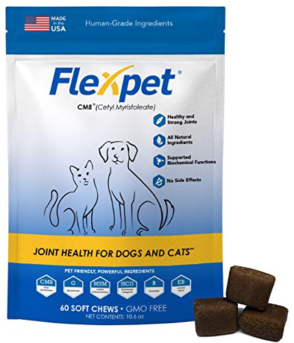 Flexpet Maximum Strength Soft Chews – All-Natural Pain Reliever for Dogs with Glucosamine and Cetyl Myristoleate (CM8), Hip and Joint Supplement, Anti-Inflammatory: Three Pack - 180 Soft Chews