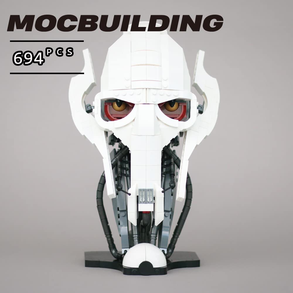 MOCBUILDING Easter Basket Stuffers, Room Decor, Easter Gifts for Kids, General Grievous Helmet Model Blocks Toys for Boys 5-7/Adult Brithday Easter Gifts for Kids 8-12 694pcs
